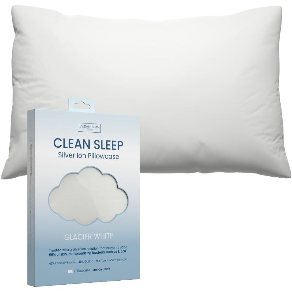 Clean Sleep Silver Ion Pillowcase, Hypoallergenic Pillowcase for ...