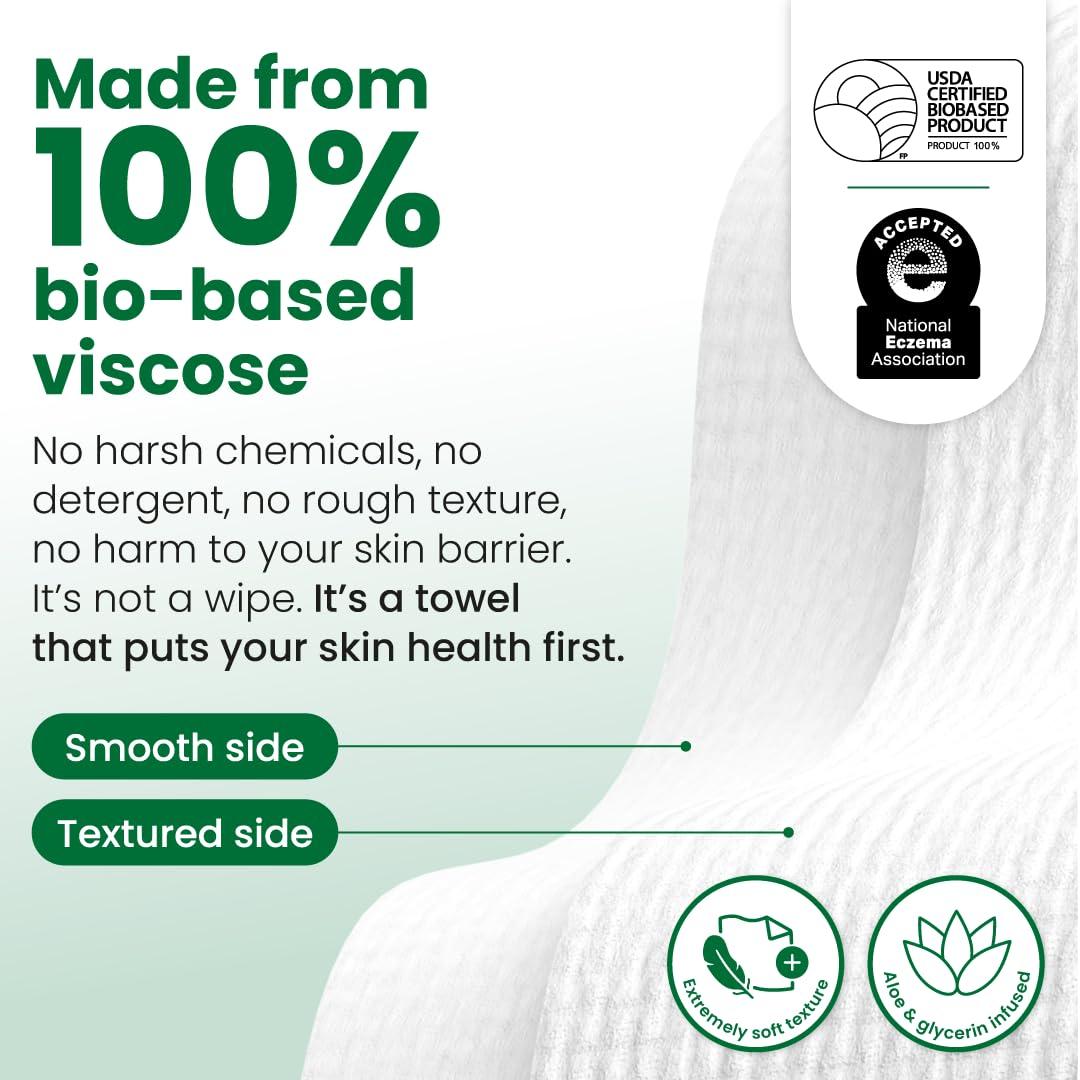 Clean Skin Club Clean Towels® XL Sensitive Skin | Ultra-Soft Disposable ...